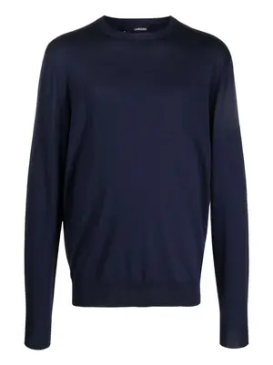 LARDINI Wool-silk Jumper - Blue