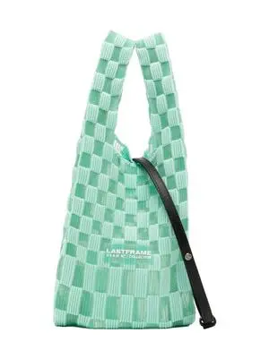 LASTFRAME Interwoven Semi-sheer Tote - Green
