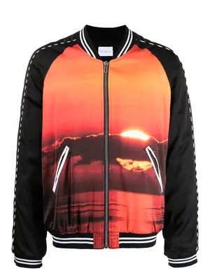 BLUE SKY INN Graphic-print Bomber Jacket - Black