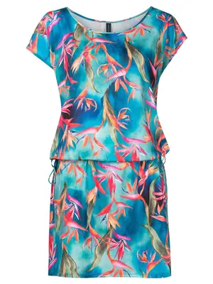 LYGIA & NANNY Shiva-print Minidress - Blue