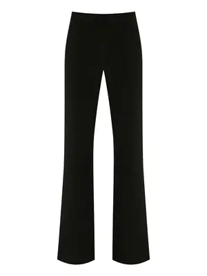 LYGIA & NANNY Plush Straight-leg Trousers - Black
