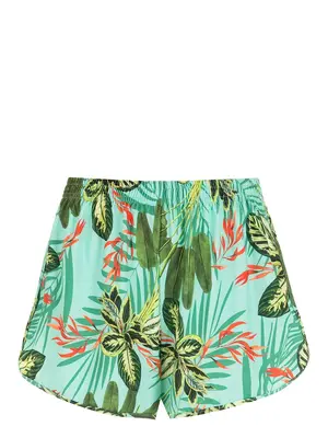 LYGIA & NANNY Lee Tropical Print Shorts - Green