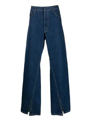 BIANCA SAUNDERS Wide-leg Denim Trousers - Blue