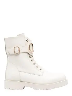 TWINSET Ankle-length Leather Boots - White