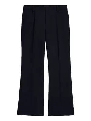 Ami Cropped Flared Trousers - Black