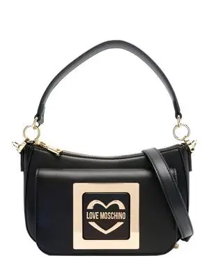 Moschino Logo Plaque Tote Bag - Black