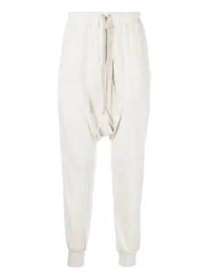 Rick Owens Drop-crotch Drawstring Track Pants - Grey