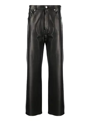 VTMNTS Straight-leg Leather Trousers - Black