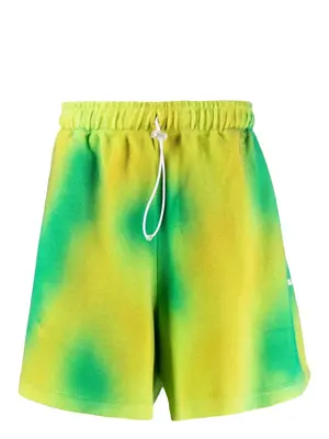 BONSAI Tie-dye Cotton Shorts - Green