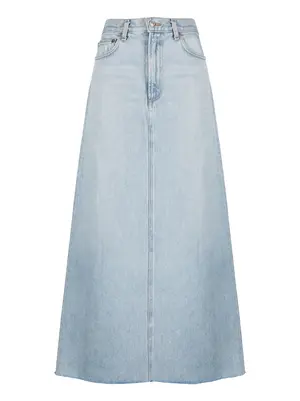 AGOLDE Maxi Denim Skirt - Blue