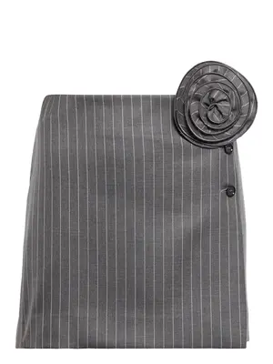 MAGDA BUTRYM Magda Butrym Pinstripe Wool Mini Skirt