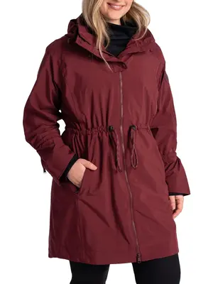 LOLE Lole Piper Waterproof Oversized Rain Jacket Burgundy
