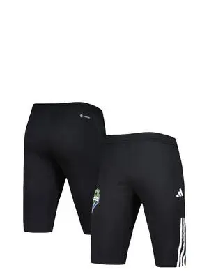 Adidas Seattle Sounders Fc 2023 On-field Training Aeroready Half Pants - Black