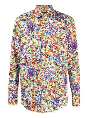 Dsquared2 Floral-print Cotton Shirt - Blue
