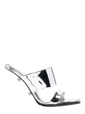 Alexander McQueen Shard 75mm Wedge Sandals - Silver