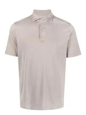 FEDELI Plain Cotton Polo Shirt