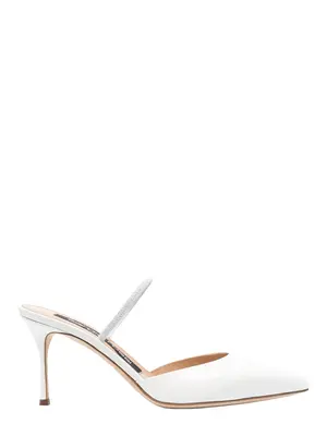SERGIO ROSSI Godiva 75mm Mules - White