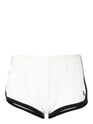 COURREGES Contrasting-trim Logo Shorts - White