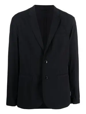 Armani Exchange Buttoned-up Single-breasted Blazer - Blue