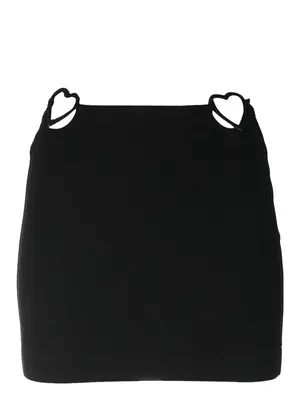 NENSI DOJAKA Heart Cut-out Mini Skirt - Black