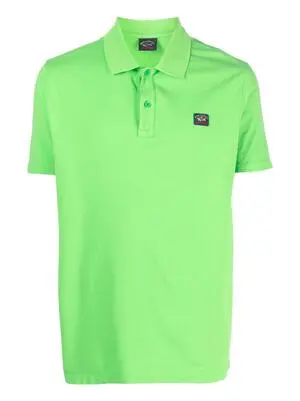 Paul & Shark Logo-patch Cotton Polo Shirt - Green