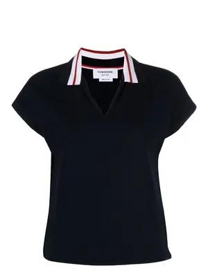 Thom Browne Cricket Stripe Polo - Blue