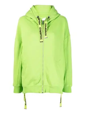 Khrisjoy Oversized Zip-up Hoodie - Green