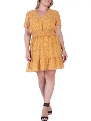 STANDARDS & PRACTICES Floral Fit & Flare Dress - Yellow Floral