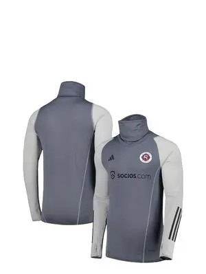 Adidas New England Revolution Warm Cold.rdy Raglan Pullover - Gray