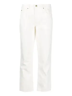 Ba&sh Mid-rise Cropped Jeans - White