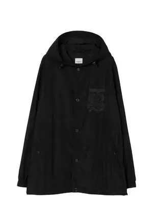 Burberry Logo-print Hooded Jacket - Black