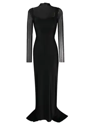 ATU BODY COUTURE Semi-sheer Gown - Black