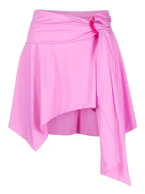 Attico Asymmetric Mini Skirt - Pink