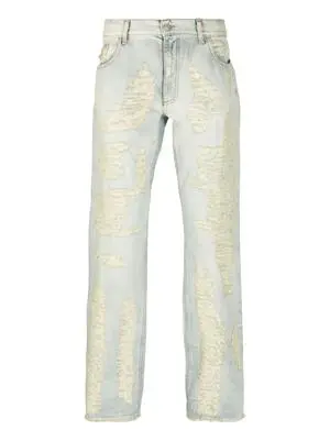 1017 Alyx 9sm Ripped Straight-leg Jeans - Neutrals