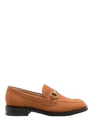 STUDIO CHOFAKIAN Paulette Nubuck Leather Loafers - Brown