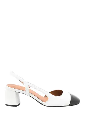 STUDIO CHOFAKIAN Coucou Slingback Pumps - White