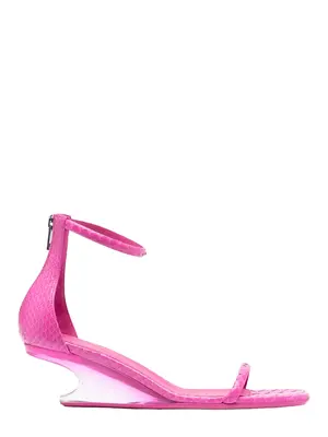 Rick Owens 55mm Sculpted-heel Leather Sandals - Pink