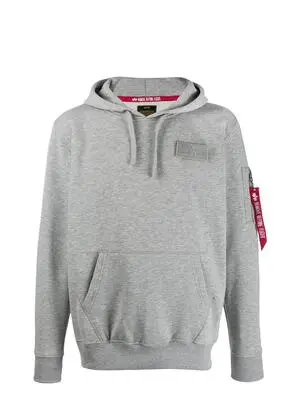 Alpha Industries Hooded Logo Sweatshirt - Grey