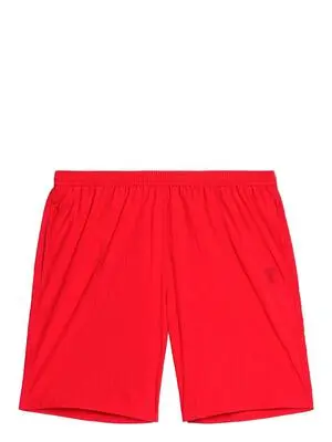 Ami Embroidered Logo Swim Shorts - Red