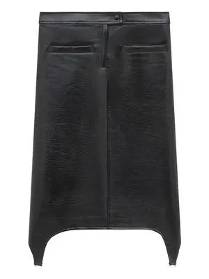 COURREGES High-waisted Vinyl Skirt - Black