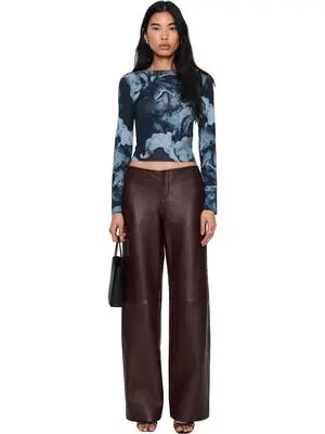 REFORMATION Wiley Knit Top Blue