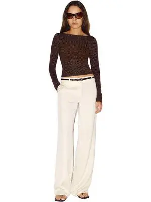 REFORMATION Wiley Knit Top - Brown