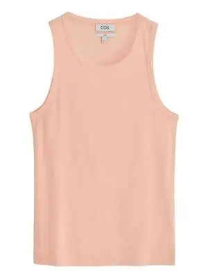 Cos COS Slim Ribbed Tank Top Blue