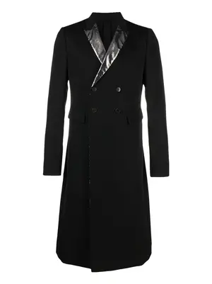 SAPIO Double-breasted Coat - Black