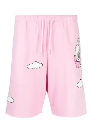 Natasha Zinko Bunny And Clouds Jogging Shorts - Pink