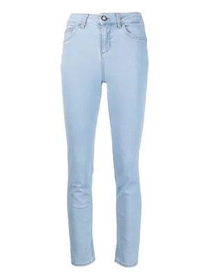 Liu Jo Cropped Skinny Jeans - Blue