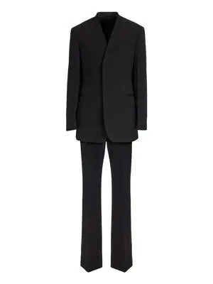 FERRAGAMO Collarless Single-breasted Suit - Black