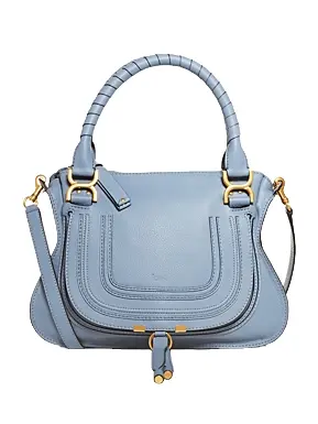 Chloé Marcie Medium Satchel Ash Blue/brass