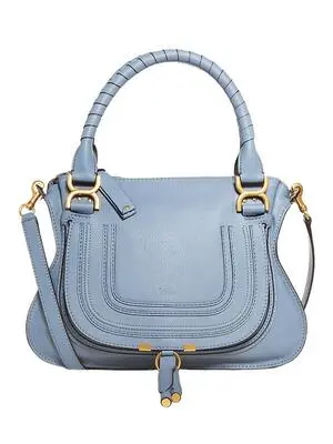 Chloé Marcie Medium Satchel - Ash Blue/brass