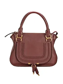Chloé Marcie Medium Satchel Burgundy/brass